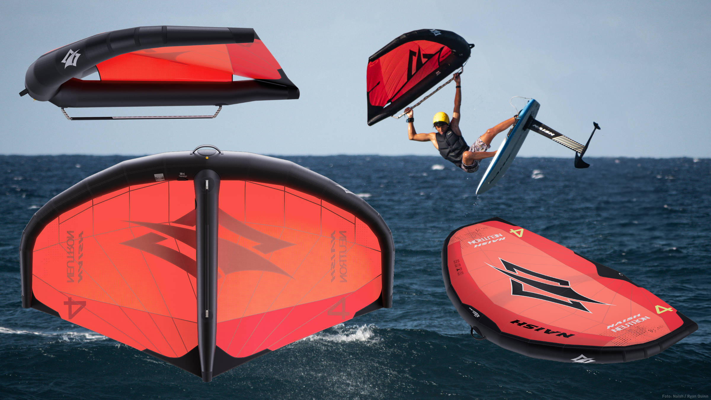 Naish Neutron - neutraler Wing mit Carbon Boom - wingdaily.de